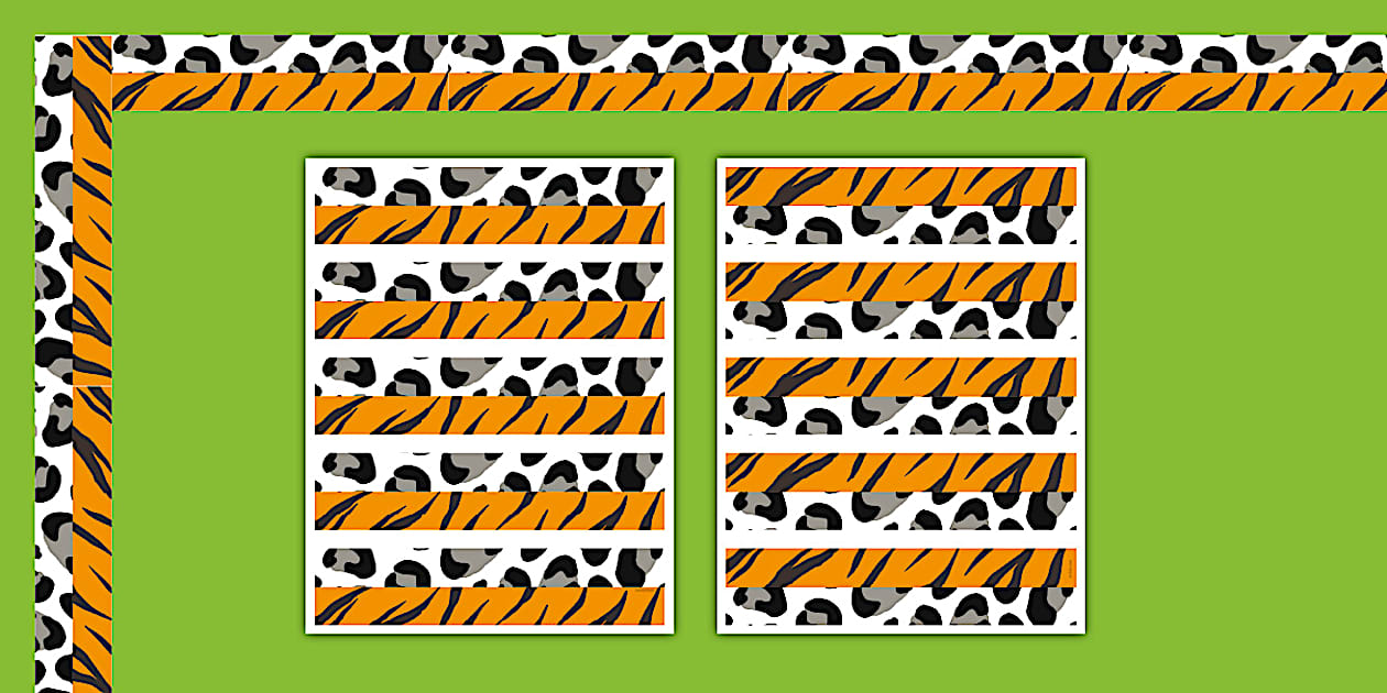 Wild About Learning Theme Bulletin Board Borders - Twinkl