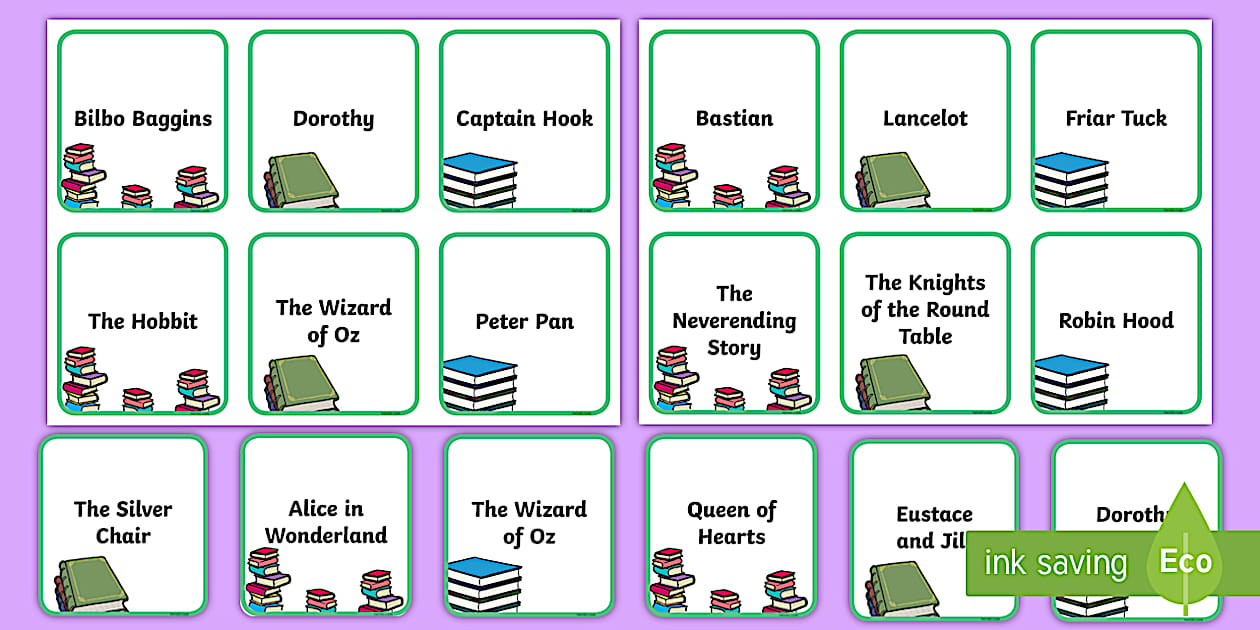 Character Book Matching Game (teacher made) - Twinkl