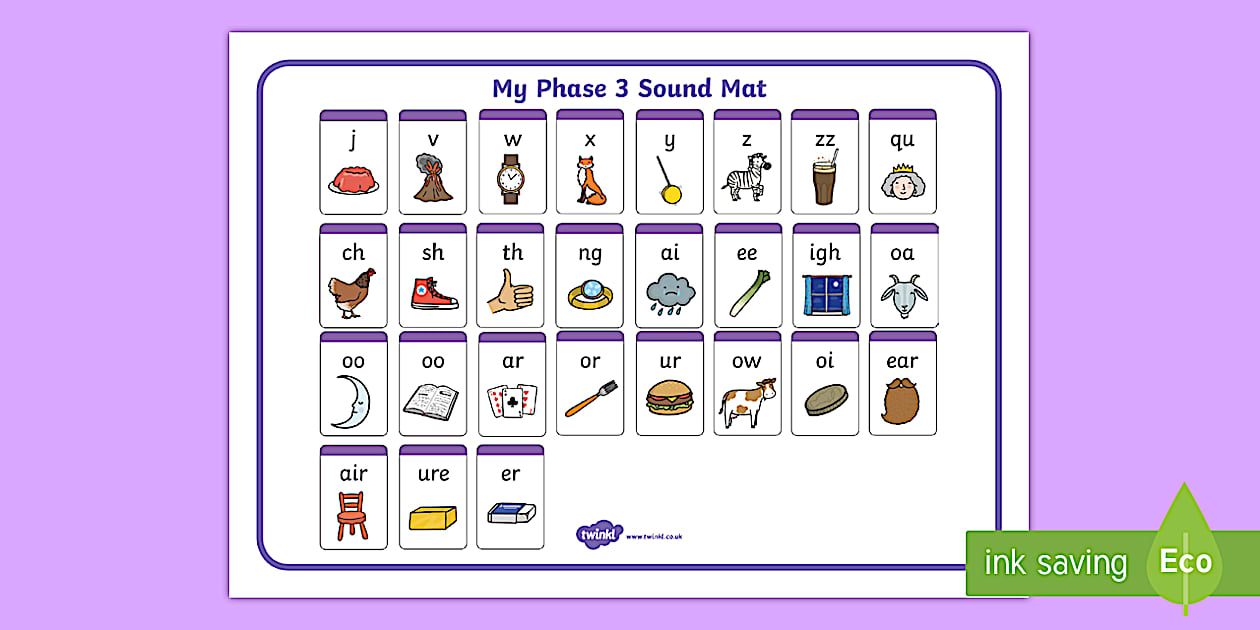 Letters & Sounds Phase 3 Sound Mat (teacher made) - Twinkl