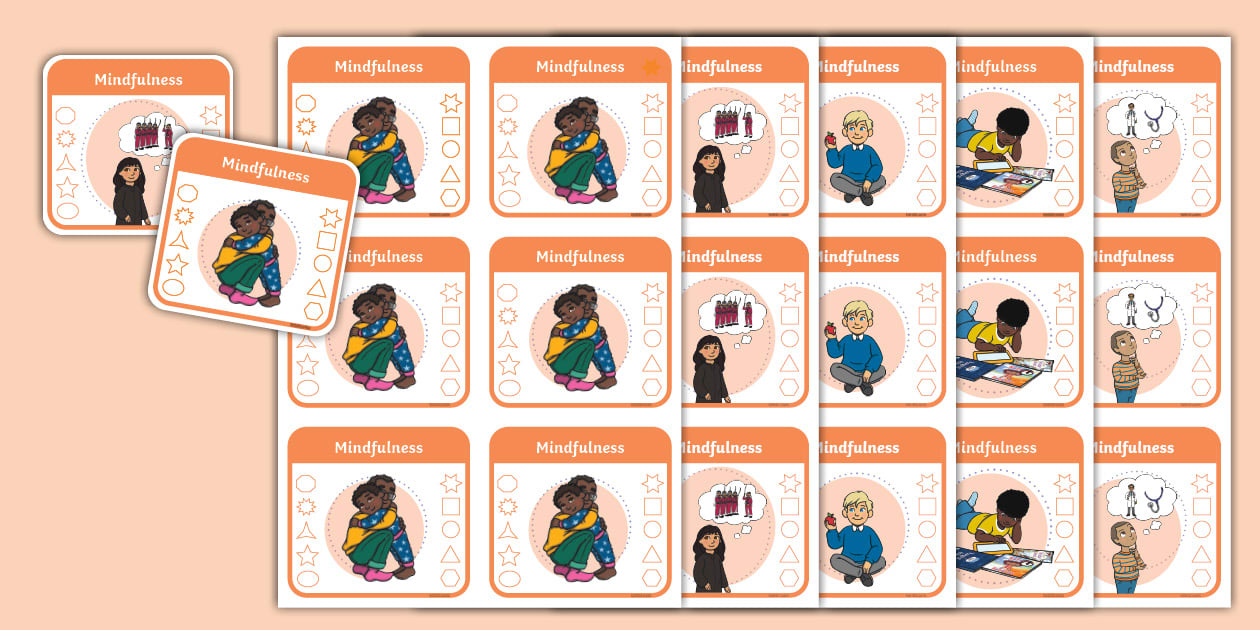 Values Punch Cards - Mindfulness (teacher made) - Twinkl