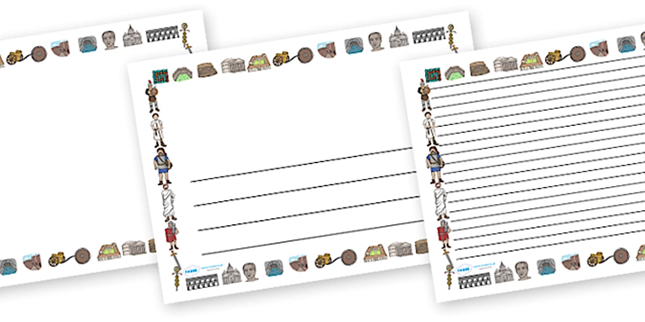 Editable Ancient Romans Full Page Borders (Landscape)