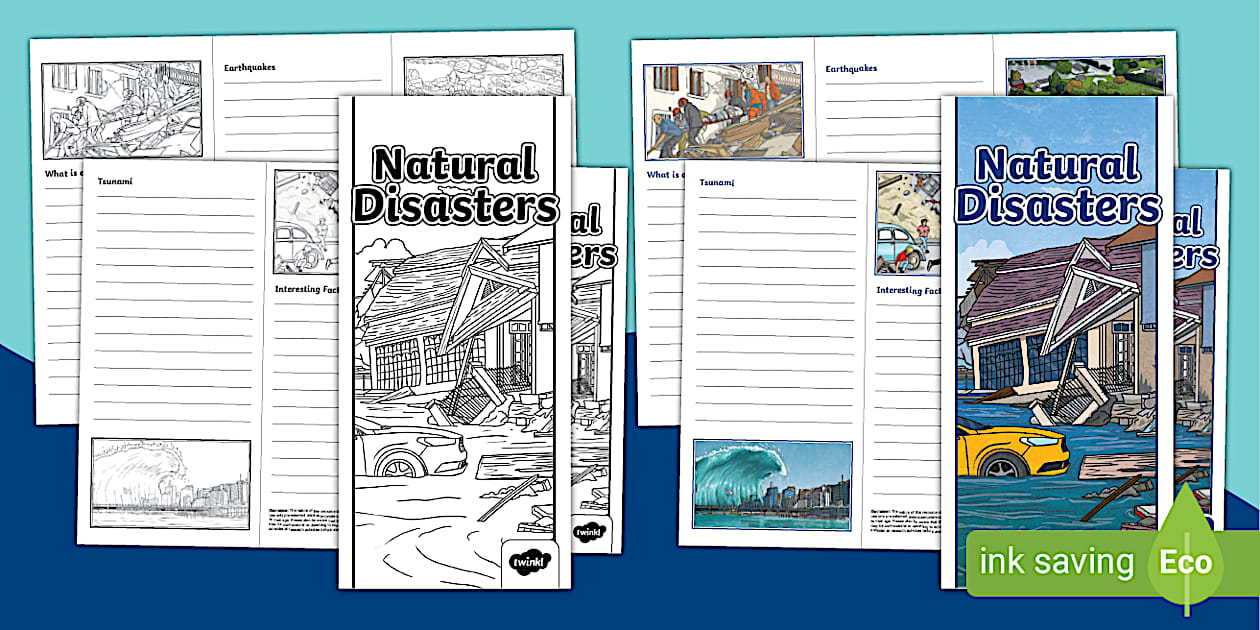 Natural Disasters Leaflet Template (teacher made) - Twinkl