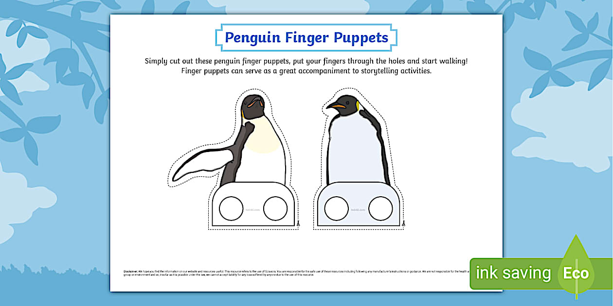 Penguin Finger Puppets | Twinkl Penguin Finger Puppets