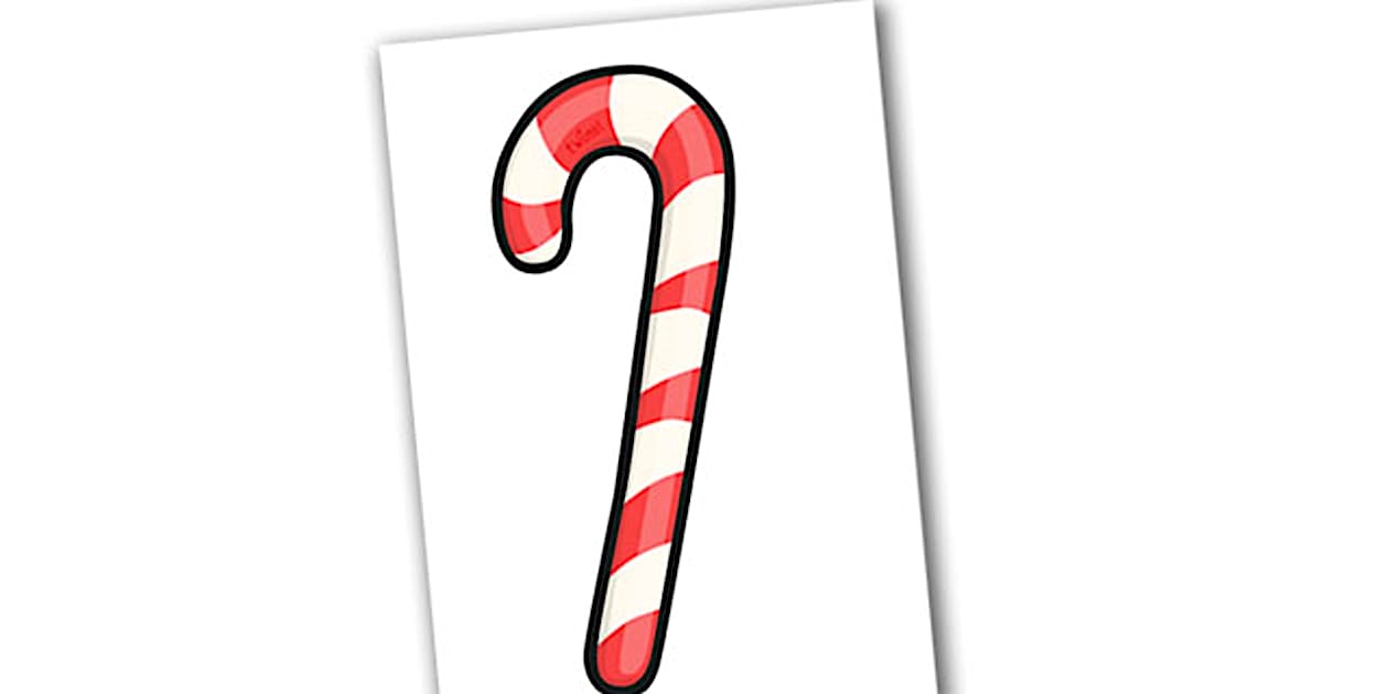 Christmas A4 Editable Candy Cane (teacher made) - Twinkl