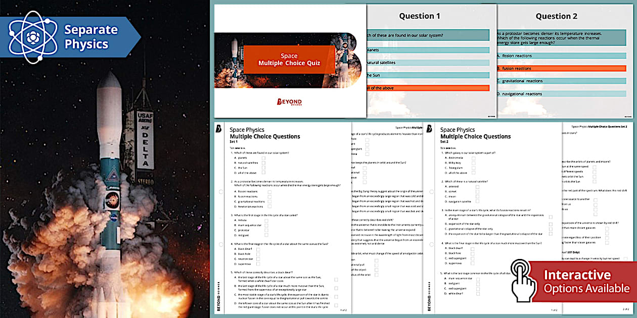 Space Physics Quiz Revision Pack | AQA GCSE Physics | Beyond