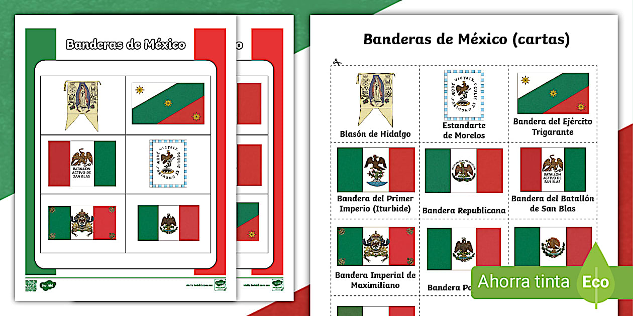 Lotería: Banderas de México (teacher made) - Twinkl
