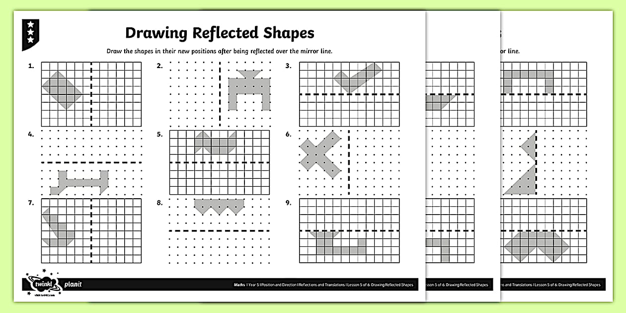 Geometry Reflection Activity for shape translation practice
