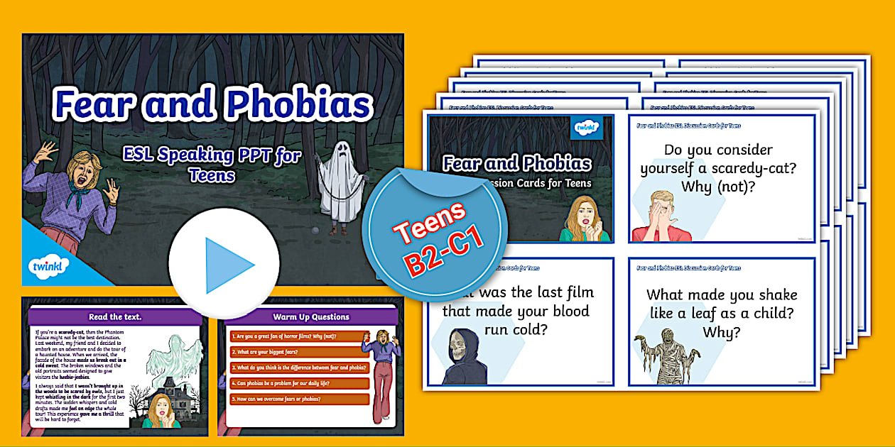 ESL Fear and Phobias Speaking Lesson Pack on Twinkl - Twinkl