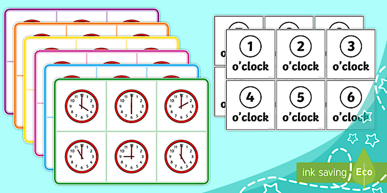 👉 Telling the Time: O’Clock Bingo Game (Ages 5 - 6)