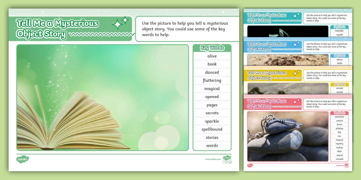 KS1 Tell Me a Mysterious Object Story Inspiration Activity Pack