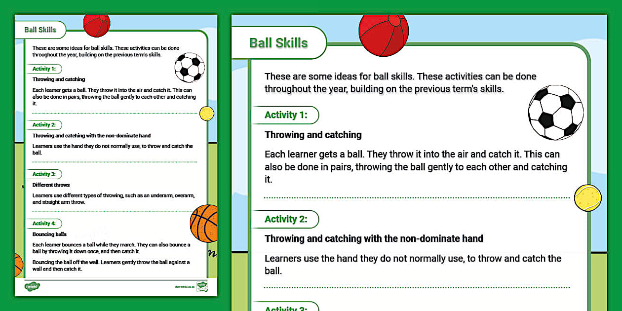 Ball Skills Activities I Resource I Twinkl ZA - Twinkl