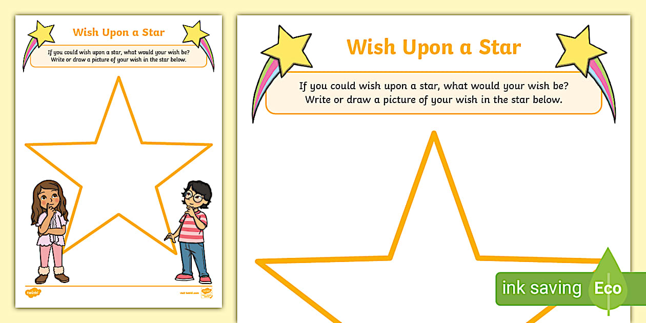 Wish Upon a Star Activity Sheet (teacher made) - Twinkl