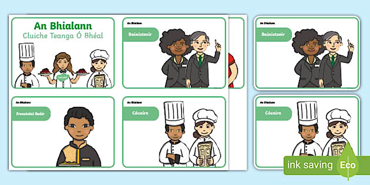 The Restaurant Hot Seat Oral Language Role Play Language Cards Gaeilge