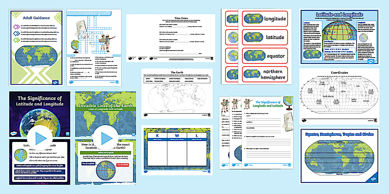 Lines Of Latitude And Longitude (teacher made) - Twinkl