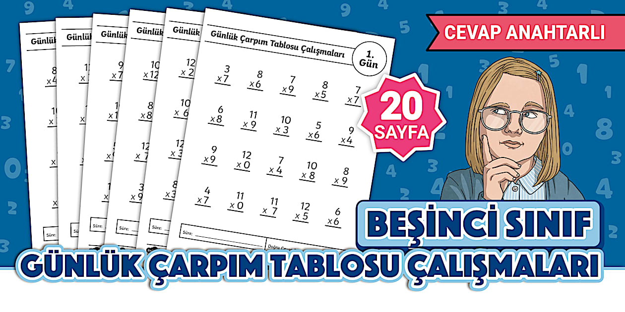Günlük Çarpım Tablosu Çalışmaları-Twinkl