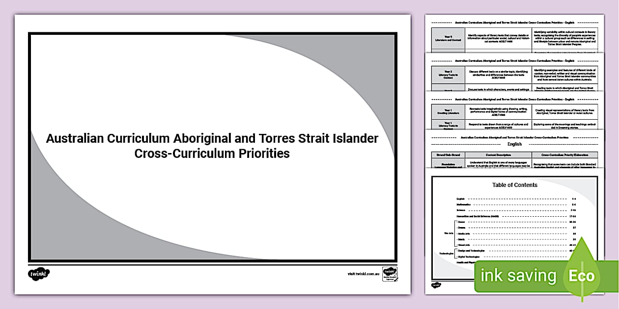 Cross-Curriculum Priorities Aboriginal Curriculum Framework