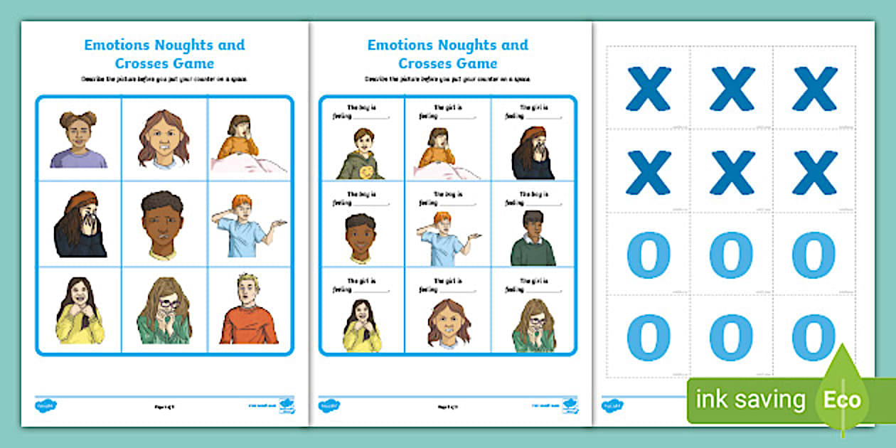 Editable Emotions Noughts and Crosses Game for Learners of EAL