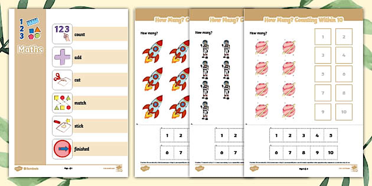 👉 * NEW * SEND Structured Steps Space How Many? Counting Within 10