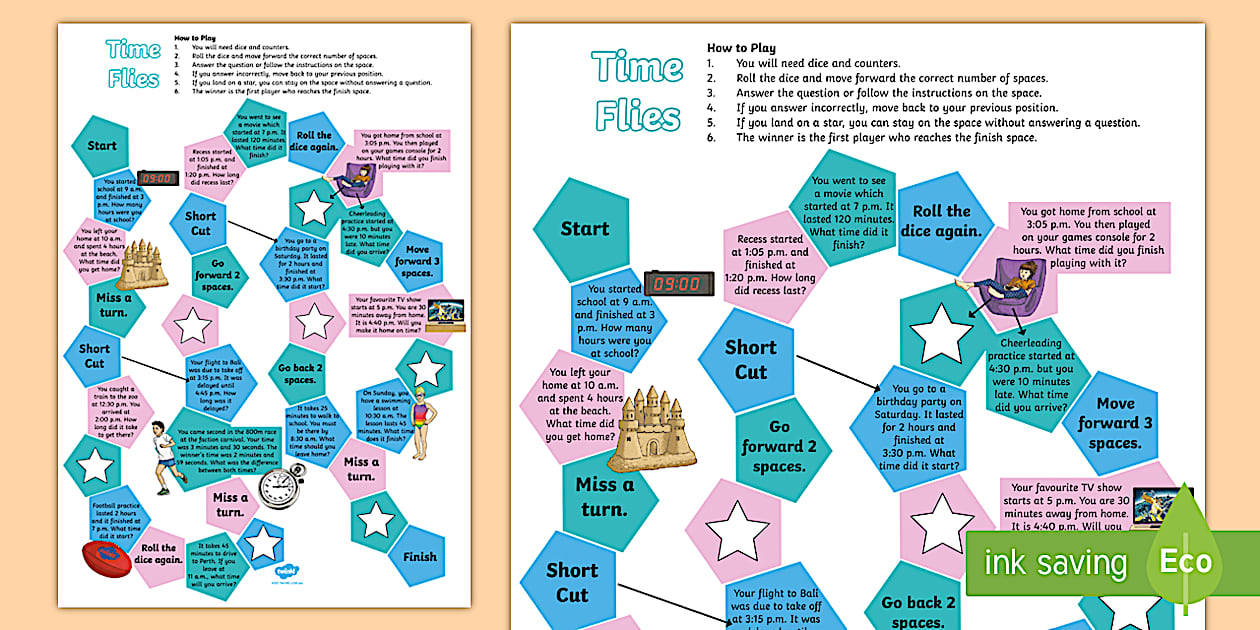 Time Flies Board Game (teacher made) - Twinkl