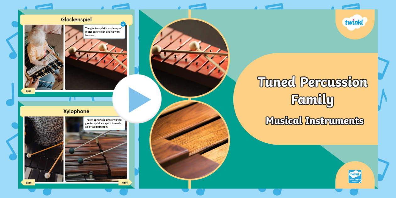 👉 Tuned Percussion Musical Instrument Photo Powerpoint