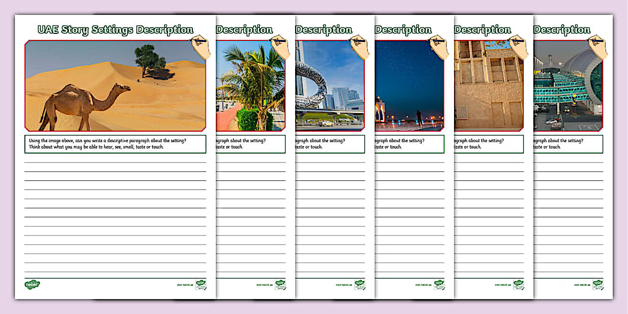 UAE Setting Description Activity Sheets (Lehrer gemacht)
