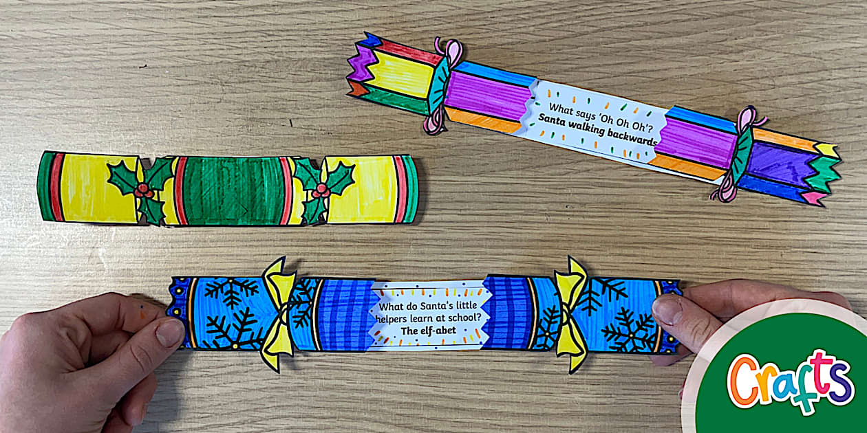 Cracker Surprise Christmas Cards (teacher made) - Twinkl