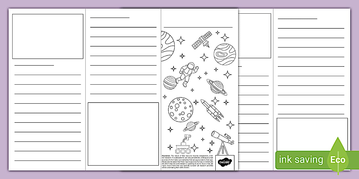 Space-Themed Leaflet Template (teacher made) - Twinkl