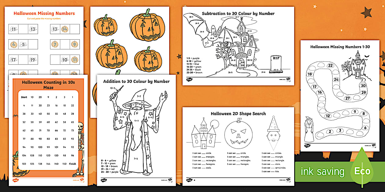 Halloween-Themed Class Maths Resource Pack (teacher made)