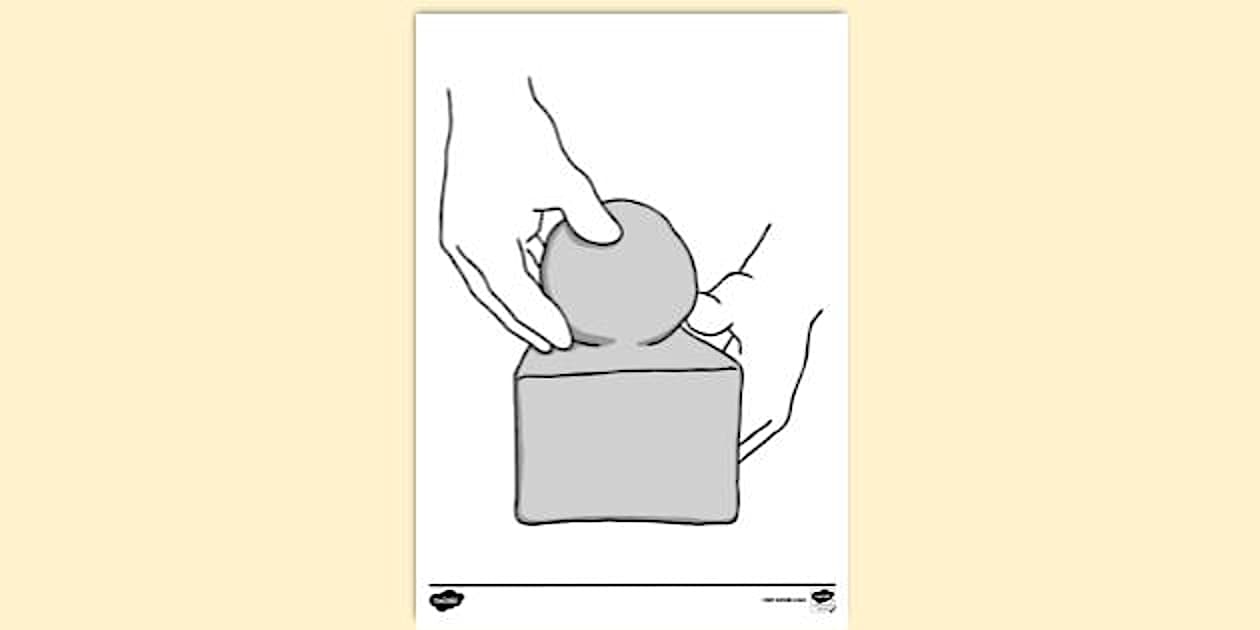 Clay Sculpture Colouring Sheet | Colouring Sheets - Twinkl