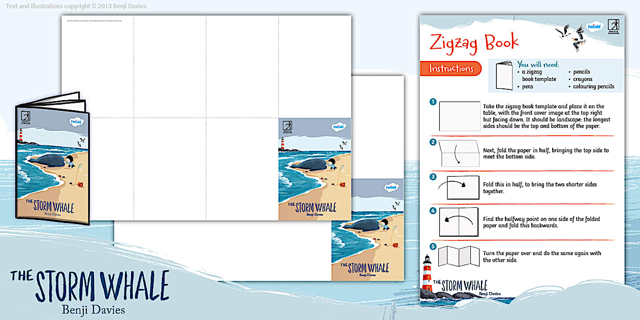 FREE! - The Storm Whale: Zig Zag Booklet - Twinkl