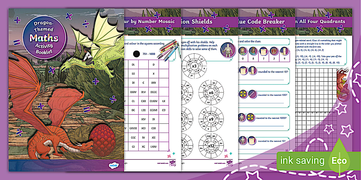 Dragon-Themed Maths Activity Booklet (Ages 9 - 11) - Twinkl