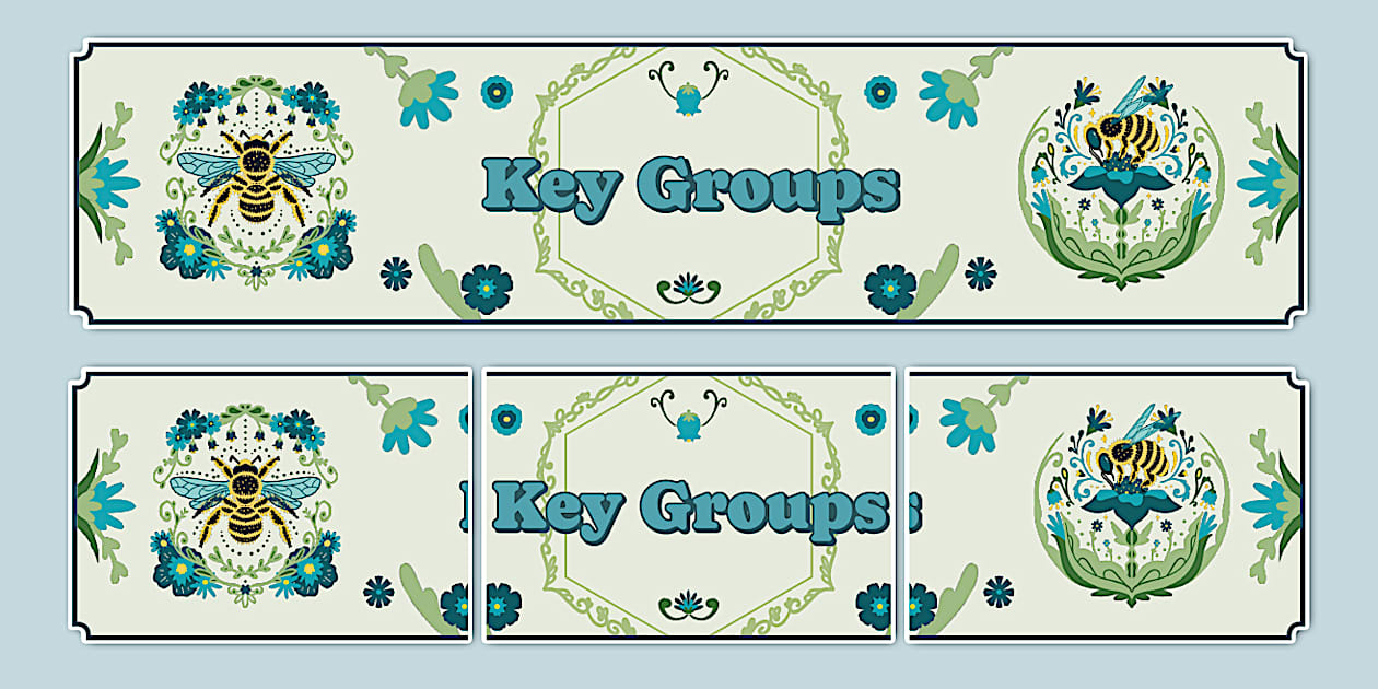 Bee-Themed Key Groups Display Banner (Teacher-Made) - Twinkl