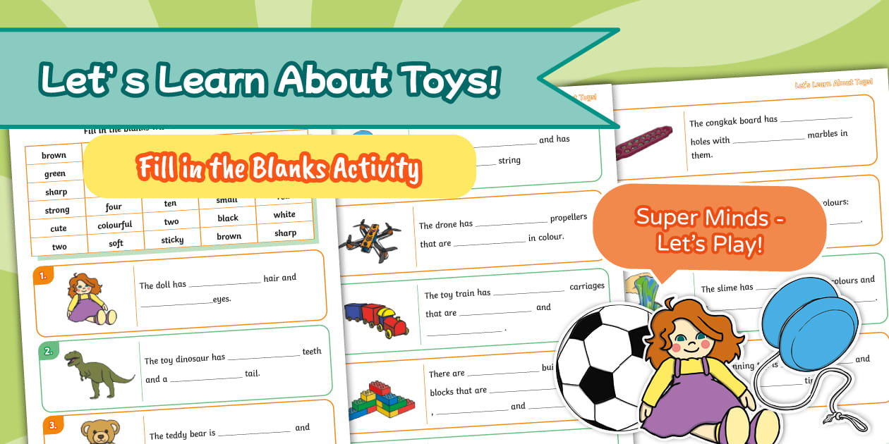 Let's Learn About Toys Fill in the Blanks