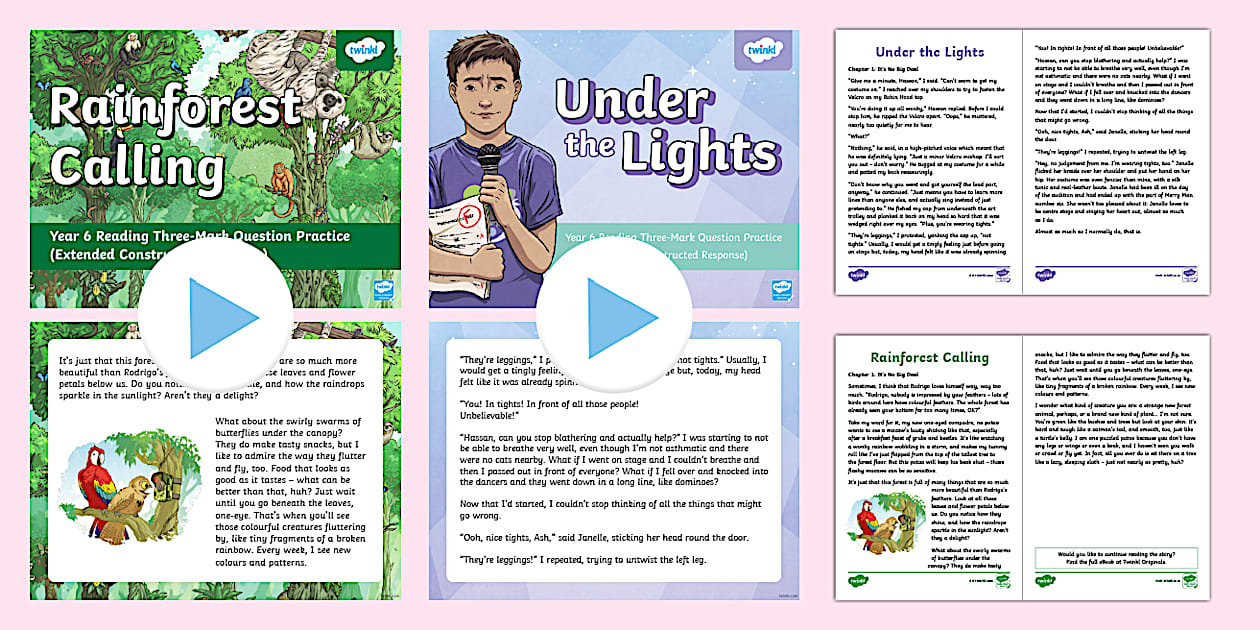 SATs Year 6 Reading: 3 Mark Question Packs (teacher made)