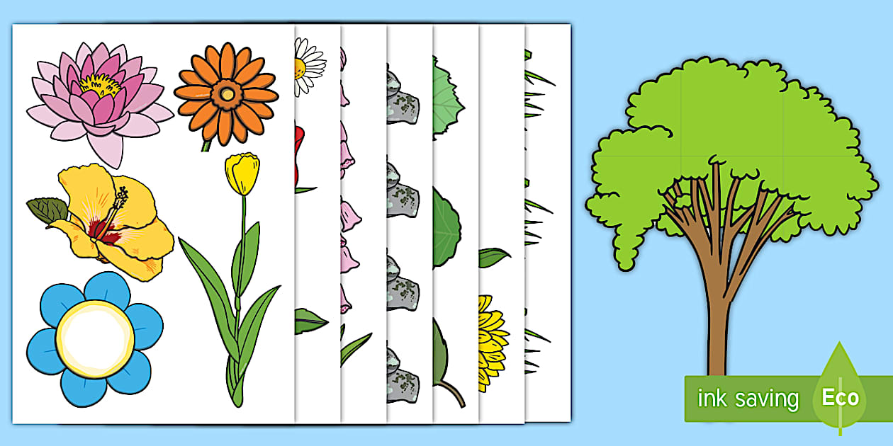 Editable Garden-Themed Display Cut-Outs (teacher made)