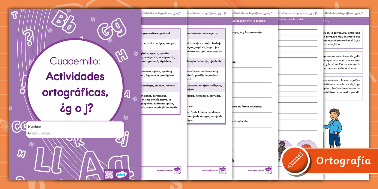 Actividades ortográficas ¿g o j?