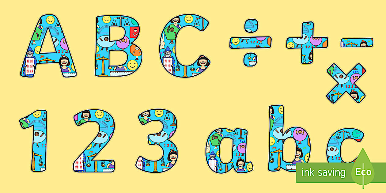 Maths Display Lettering - Maths is Fun Display Lettering