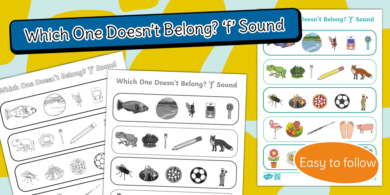 * NEW * Which One Doesn't Belong? 'f' Sound