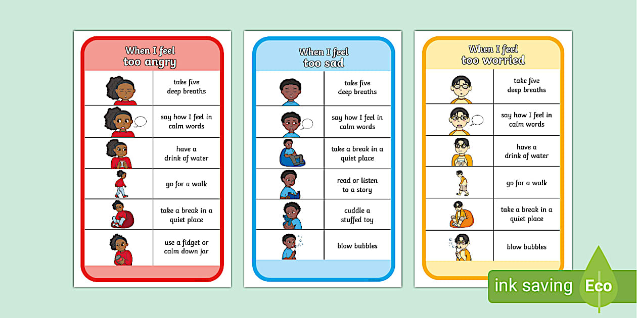 Editable Areas of Regulation: Emotions Regulation Cards