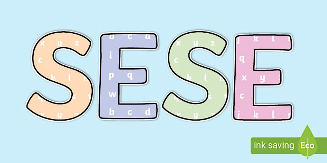 👉 SESE with Alphabet Title Display Lettering - Twinkl