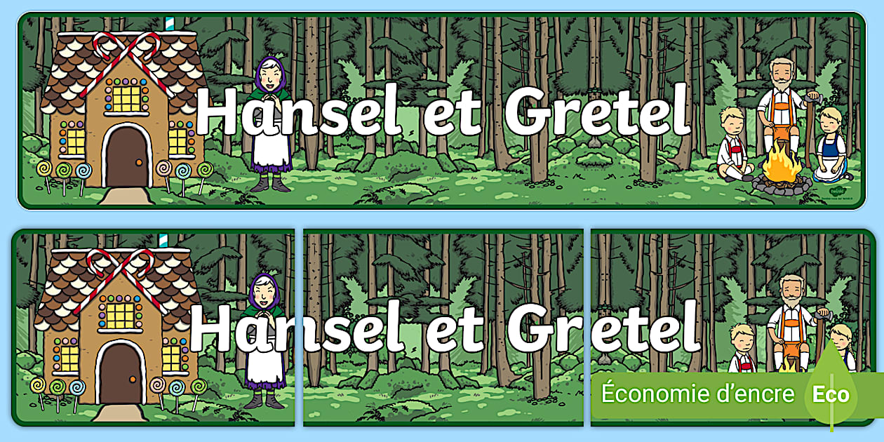 Banderole d'affichage : Hansel et Gretel - Twinkl