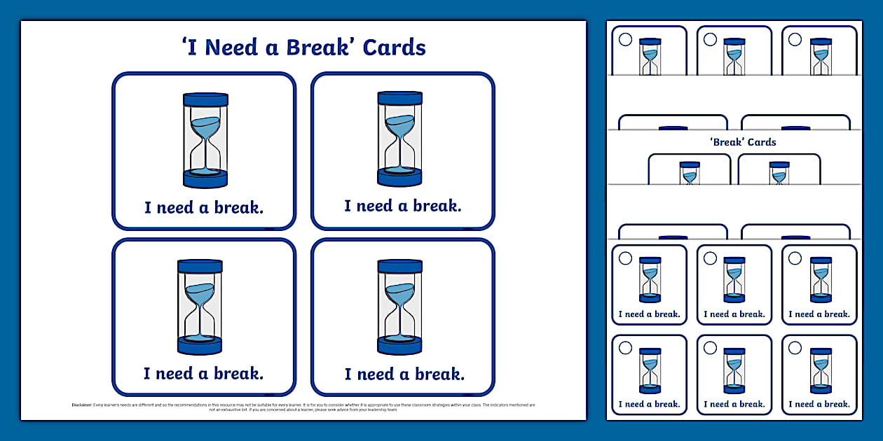 Break Visual Cards (teacher made) - Twinkl