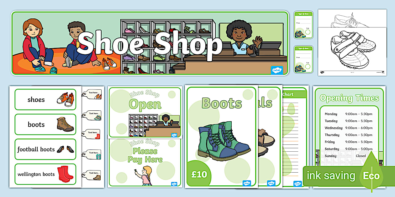 Shoe Shop Role Play Pack (teacher made) - Twinkl