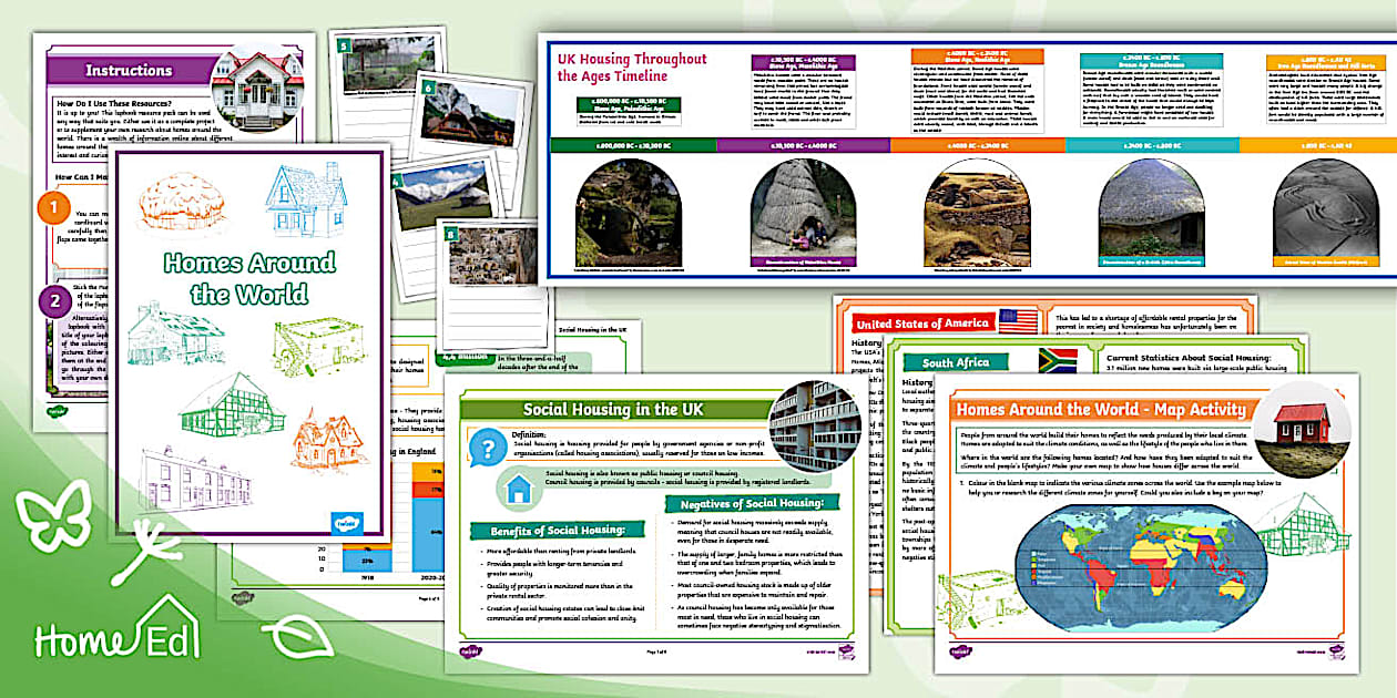 Homes Around the World Lapbook (teacher made) - Twinkl