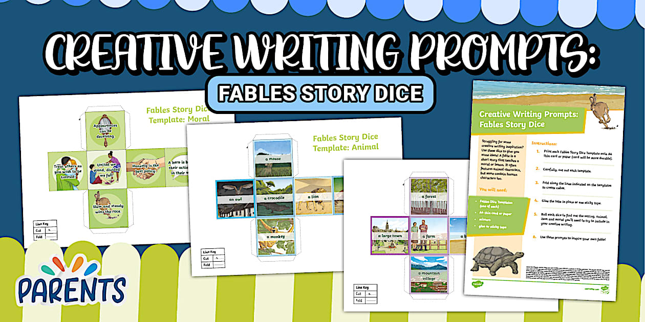 Creative Writing Prompts: Fables Story Dice (teacher made)