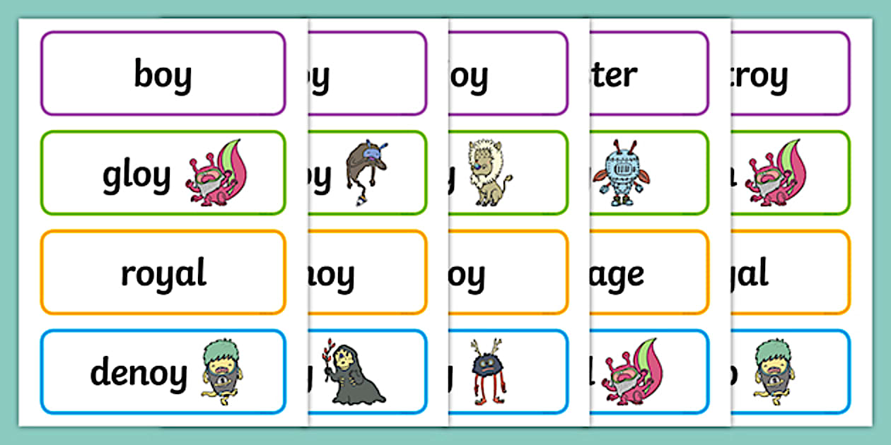 Phase 5 'oy' words Phonics | Teacher-Made Flashcards