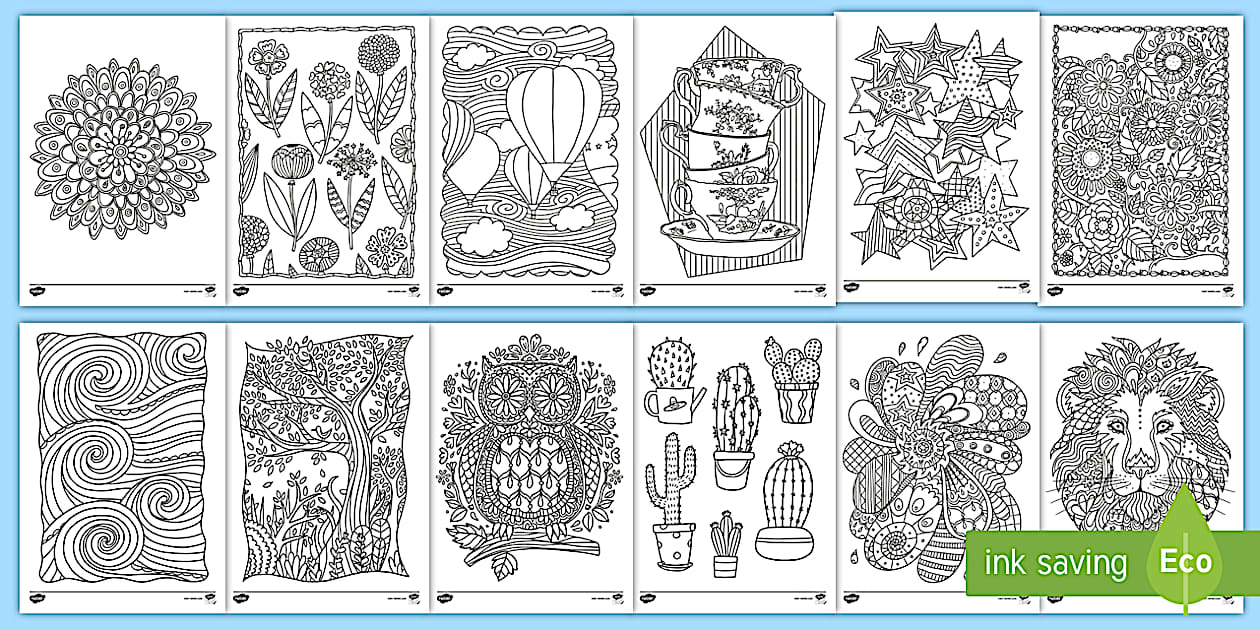 Editable Mindfulness Colouring Sheets - Bumper Pack - Twinkl