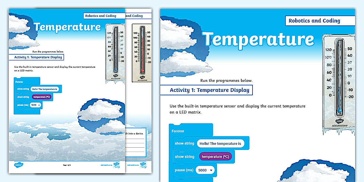 Robotics And Coding Temperature Professor Feito Twinkl