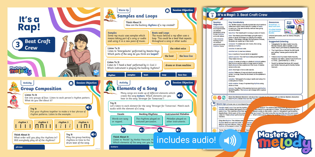 👉 Year 3 It's a Rap! - Session 3 (teacher made) - Twinkl