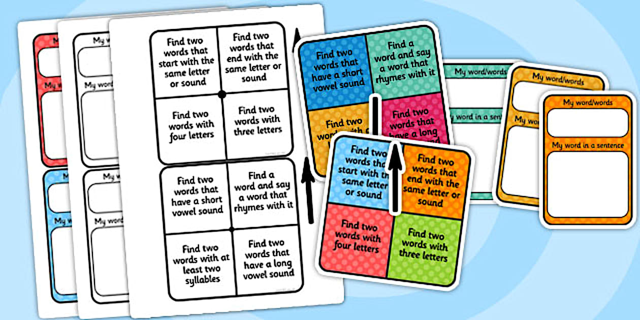 Guided Reading Word Work Spinners (Teacher-Made) - Twinkl